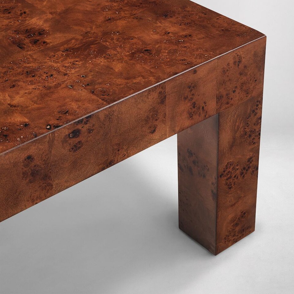 Parsons Burl Coffee Table (112 cm) | West Elm Australia